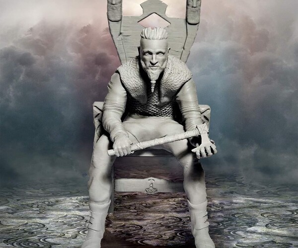 ArtStation - King Ragnar Lothbrook Seated on a Throne Real Life ...