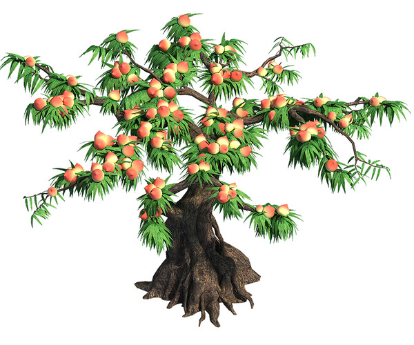 ArtStation - Plant - peach tree 032 | Game Assets