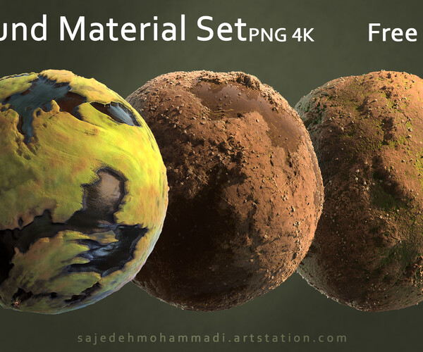 ArtStation - 3 Ground Material (Free Bundle) | Resources