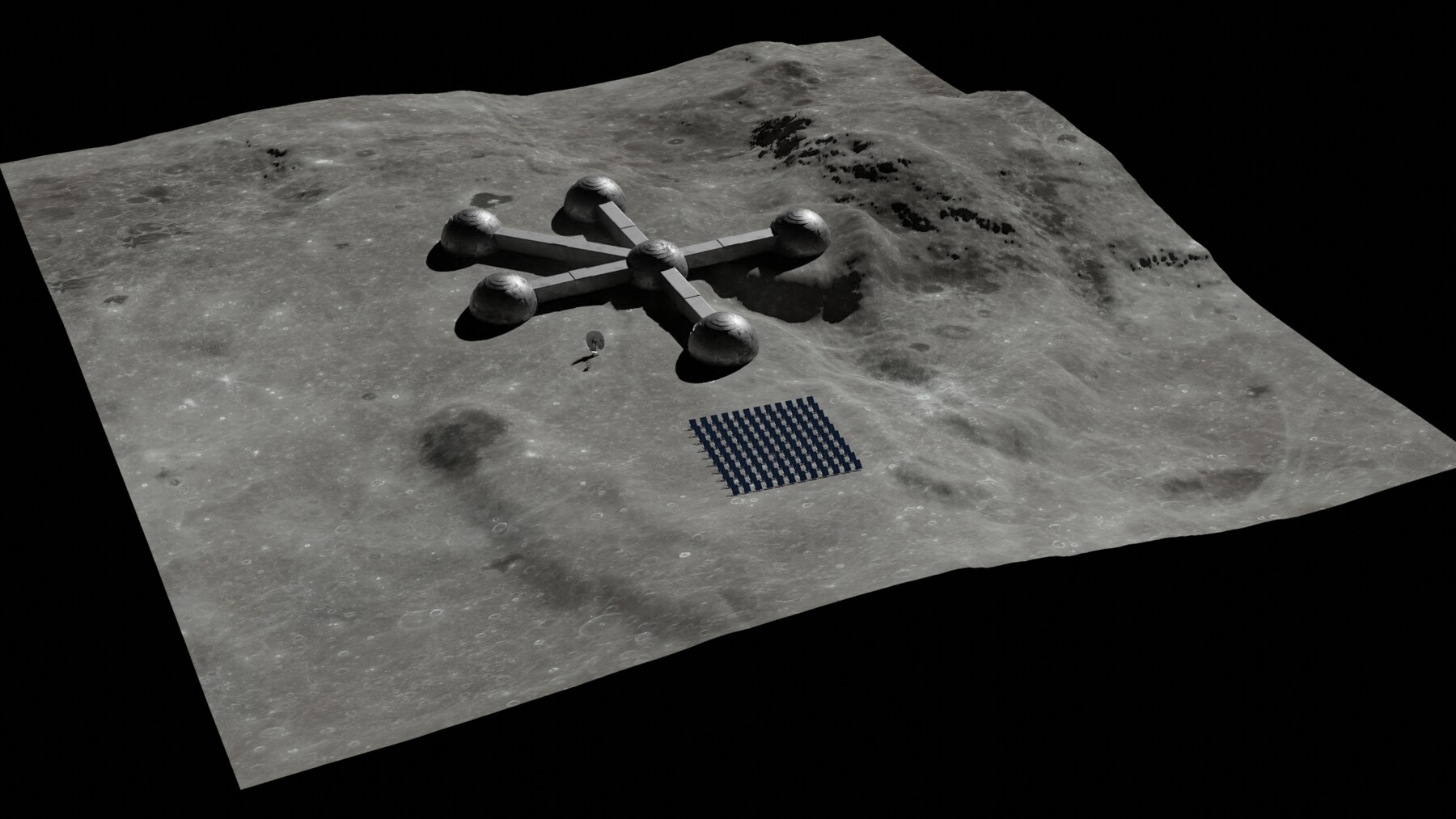 ArtStation - Moon base 3D model | Resources