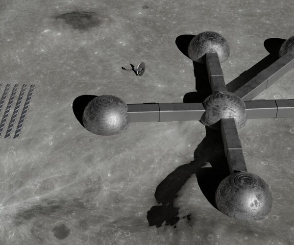 ArtStation - Moon base 3D model | Resources