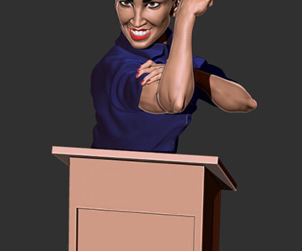 ArtStation - Yes we can! Alexandria Ocasio-Cortez (AOC) the riveter ...