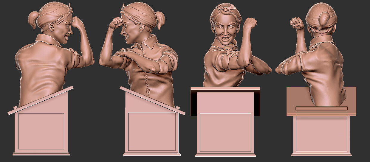 ArtStation - Yes we can! Alexandria Ocasio-Cortez (AOC) the riveter ...