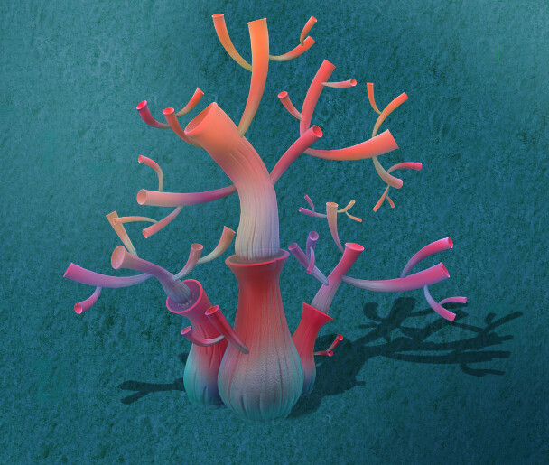 ArtStation - Submarine cartoon world - water coral tree | Game Assets