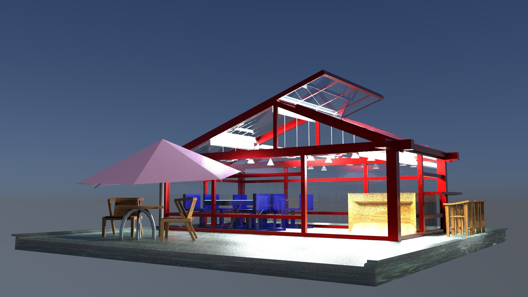 ArtStation - 3D Modern Cafe Design | Resources