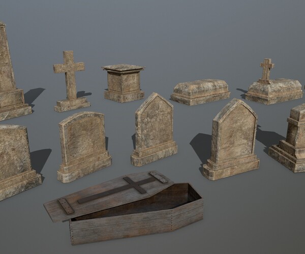 ArtStation - Tomb Stone Set | Game Assets