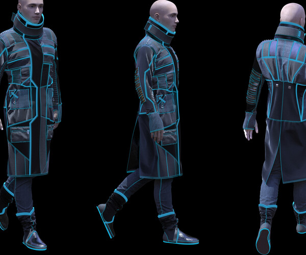 ArtStation - Sci-Fi / Cyberpunk Male Clothing. Avatar genesis 8 Male ...
