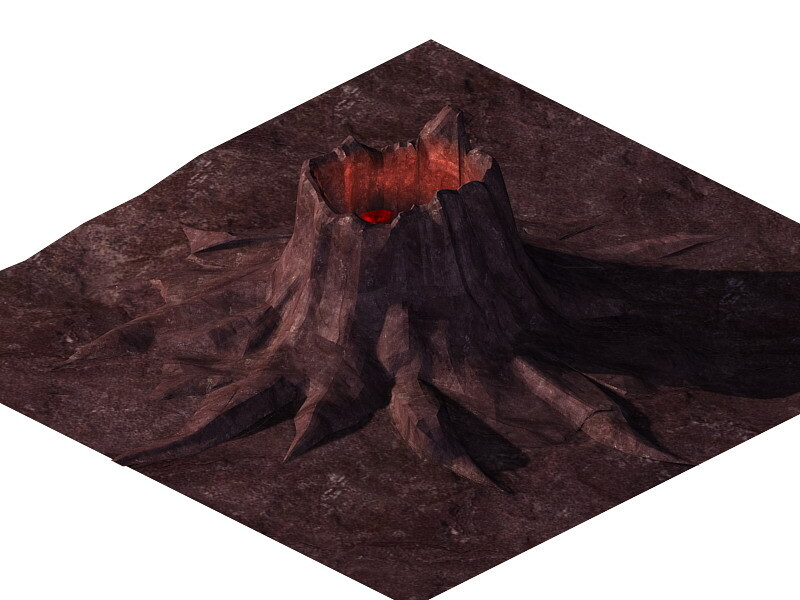 ArtStation - Game model - volcanic tree-like magma mouth | Game Assets