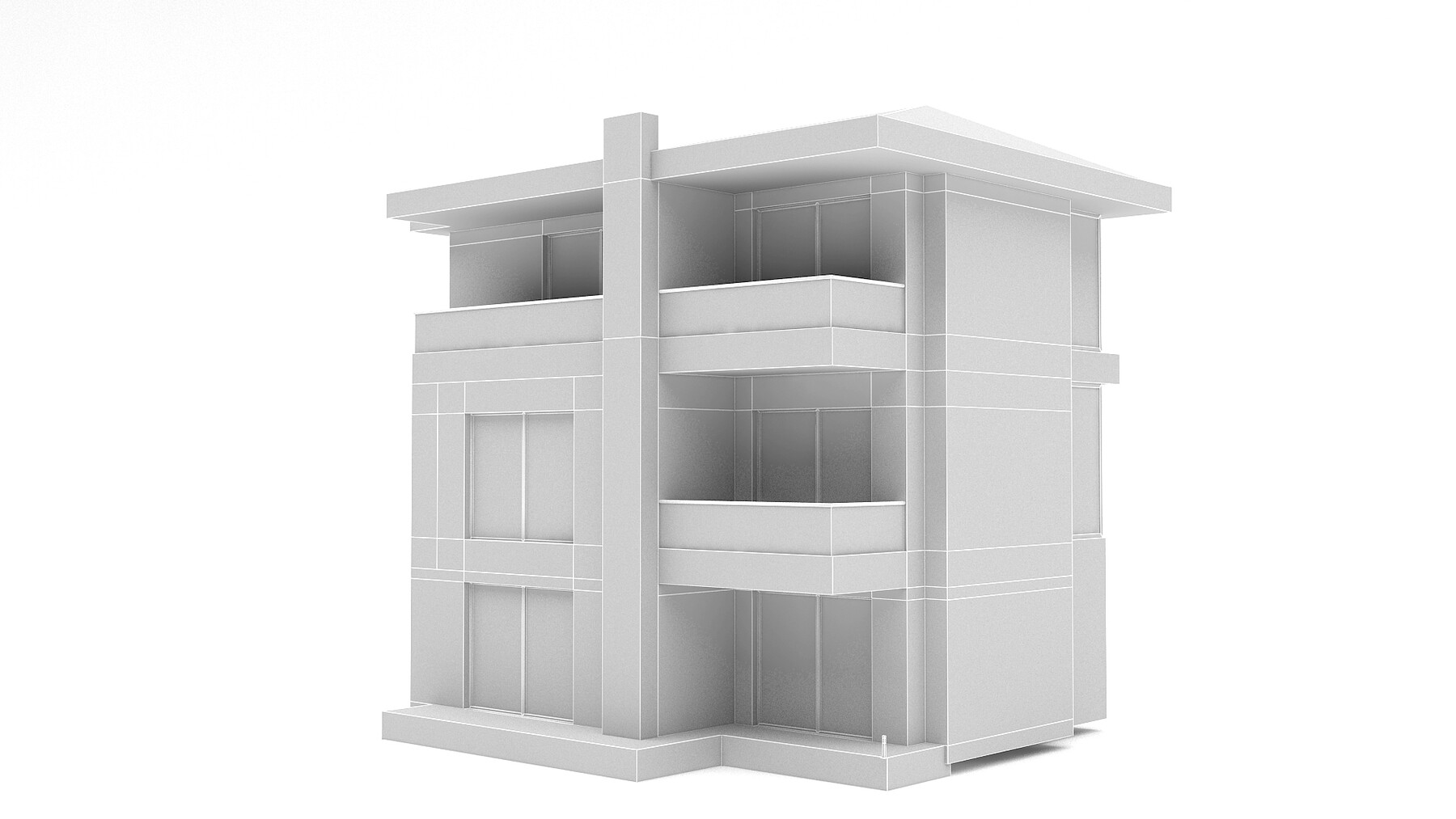 ArtStation - modern building 01 | Game Assets