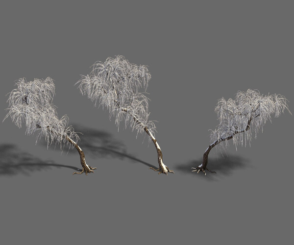 ArtStation - Winter snow - tree | Game Assets