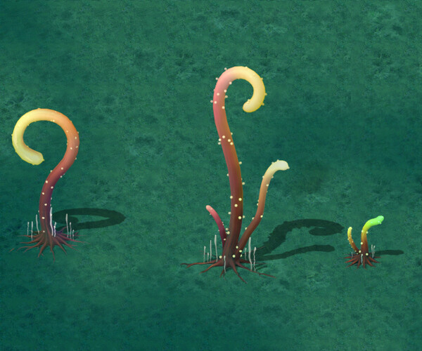 ArtStation - Cartoon version - Striped spore | Game Assets