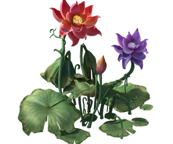 ArtStation - Game model - Hanging Garden - Xian Yun flowers 01 | Game ...