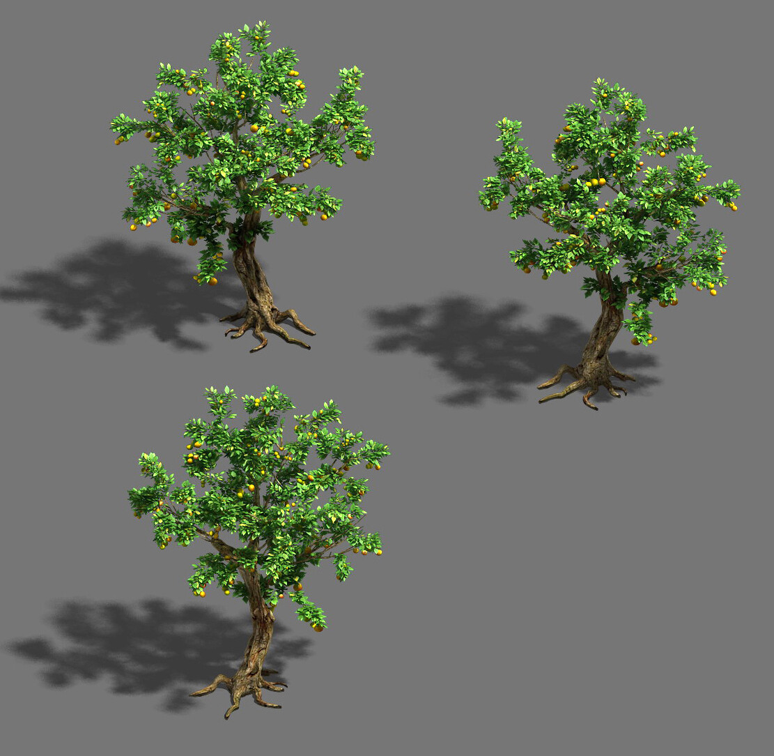 ArtStation - Woods - orange trees | Game Assets