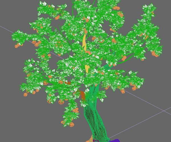 ArtStation - Woods - orange trees | Game Assets