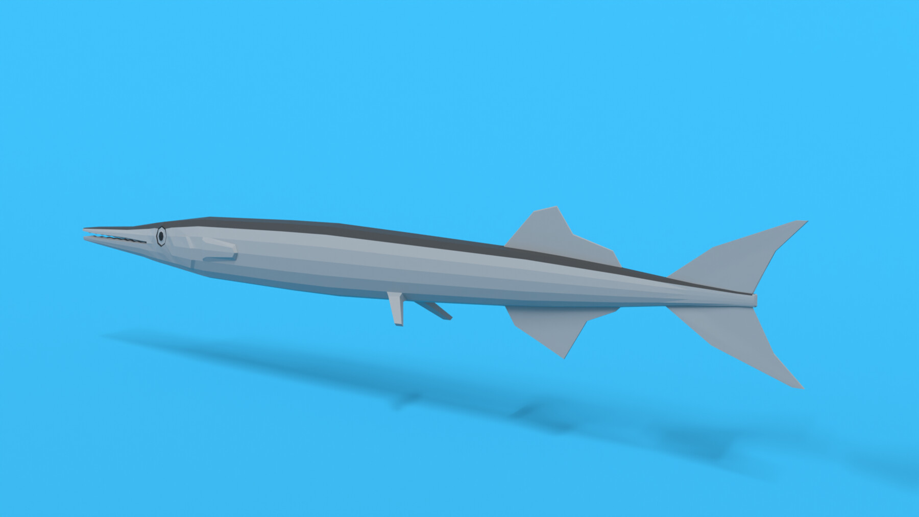 ArtStation - Low Poly Cartoon Garfish | Game Assets