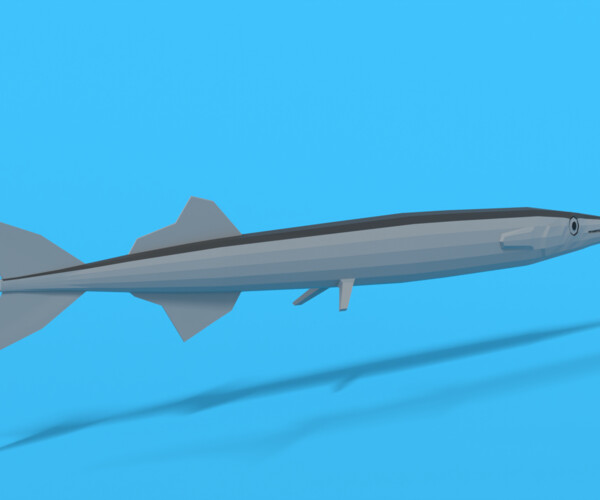 ArtStation - Low Poly Cartoon Garfish | Game Assets