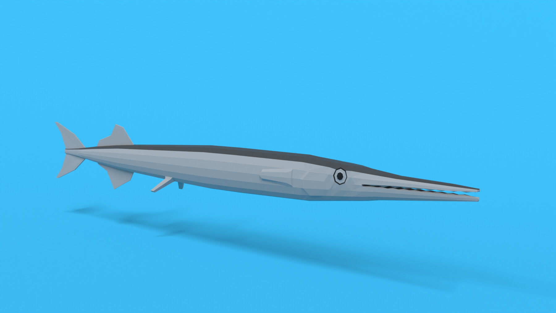 ArtStation - Low Poly Cartoon Garfish | Game Assets