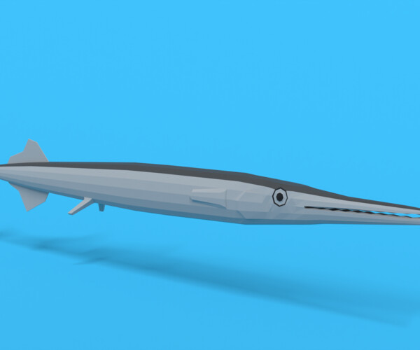 ArtStation - Low Poly Cartoon Garfish | Game Assets