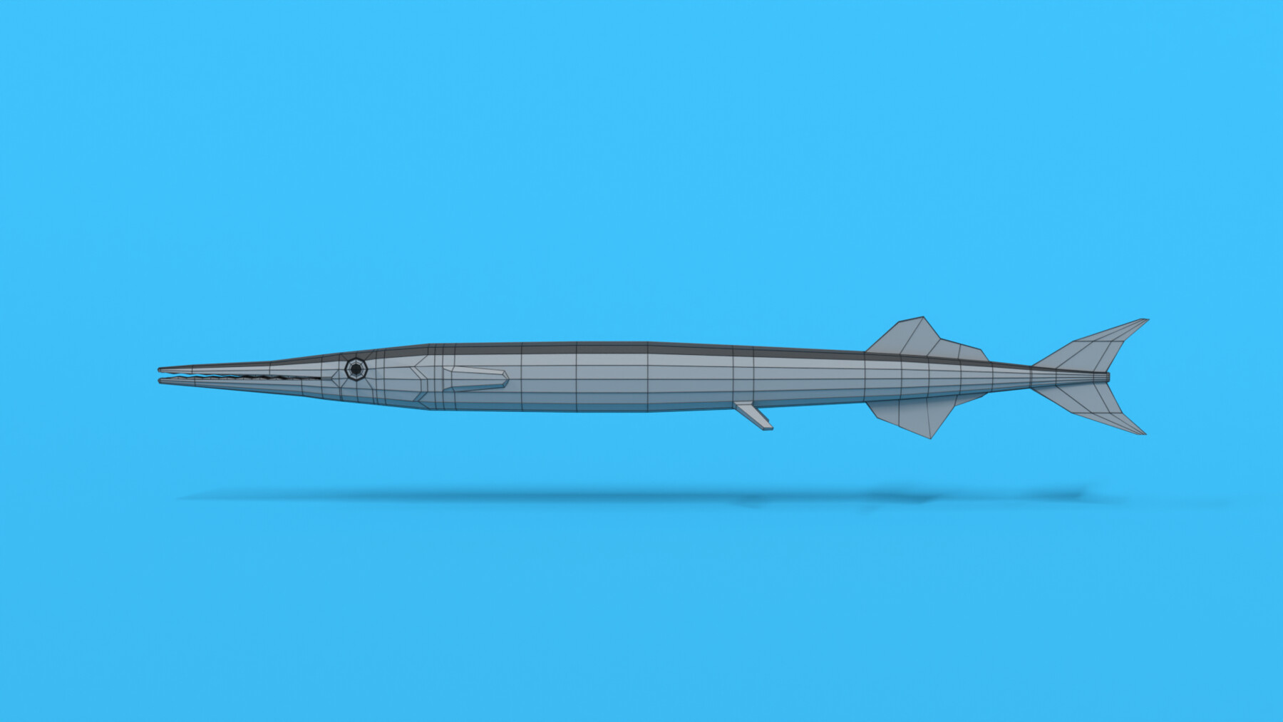 ArtStation - Low Poly Cartoon Garfish | Game Assets