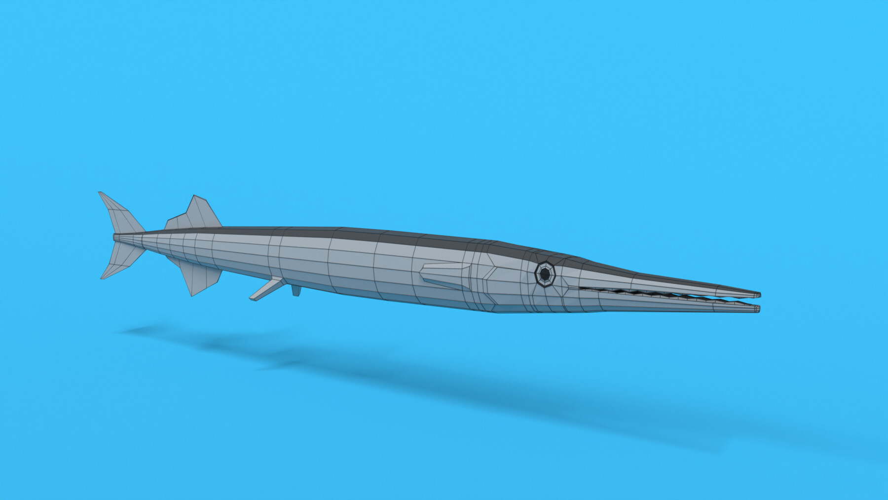 ArtStation - Low Poly Cartoon Garfish | Game Assets