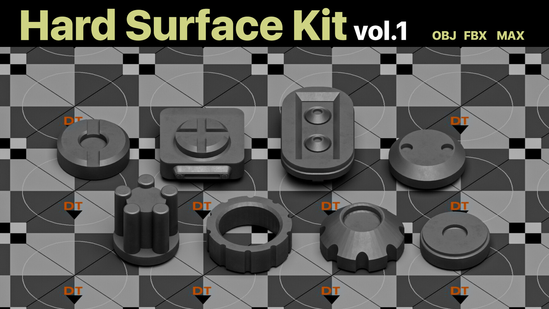 ArtStation - 100 Hard Surface Kit Vol.1 | Resources