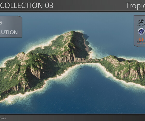 ArtStation - Terrain Collection 03 - Tropical Islands | Resources