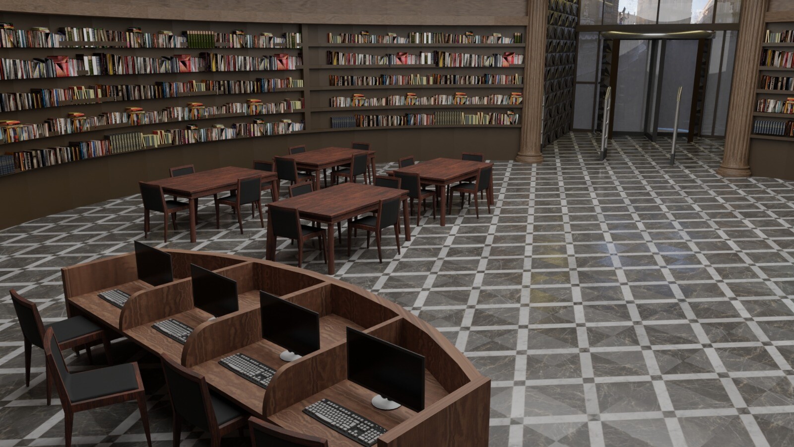 ArtStation - Public Library Interior | Game Assets