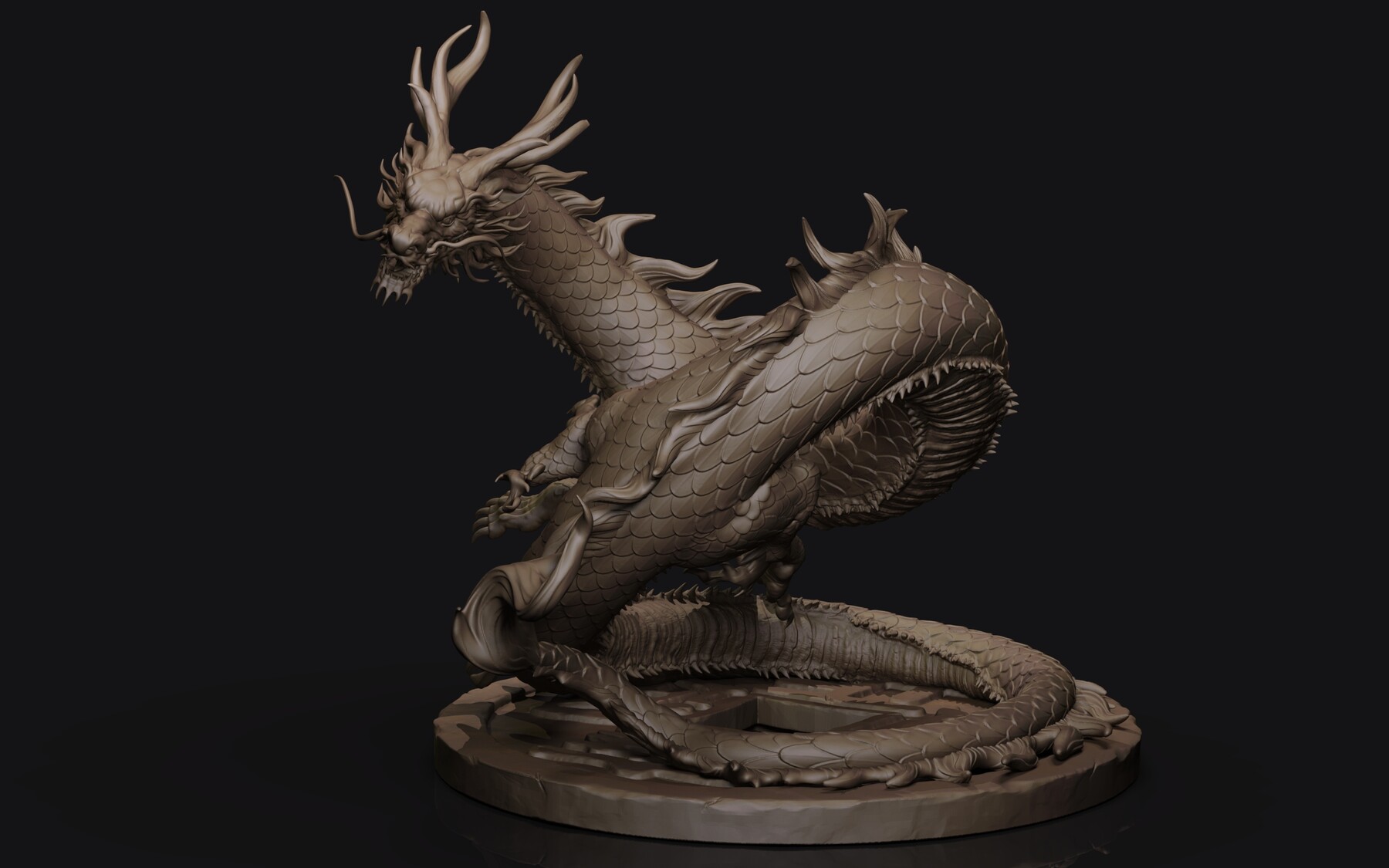 ArtStation - Asian Dragon Sculpt | Resources