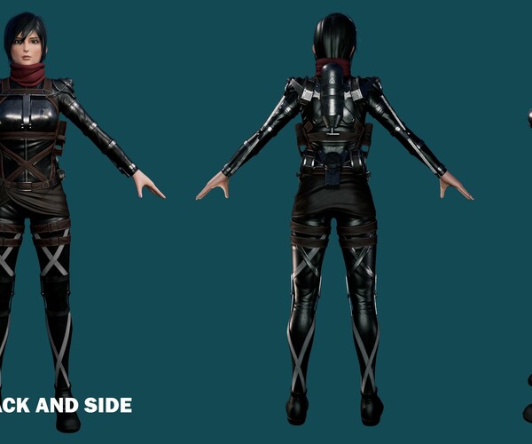 ArtStation - Mikasa Ackerman _ AOT S4 | Game Assets
