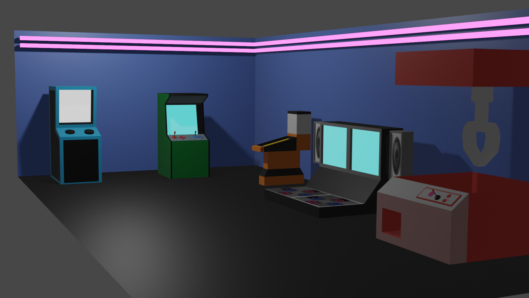 ArtStation - Low Poly Isometric Arcade 3D Model | Game Assets