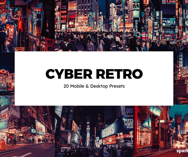ArtStation - 20 Cyber Retro LUTs and Lightroom Presets | Resources