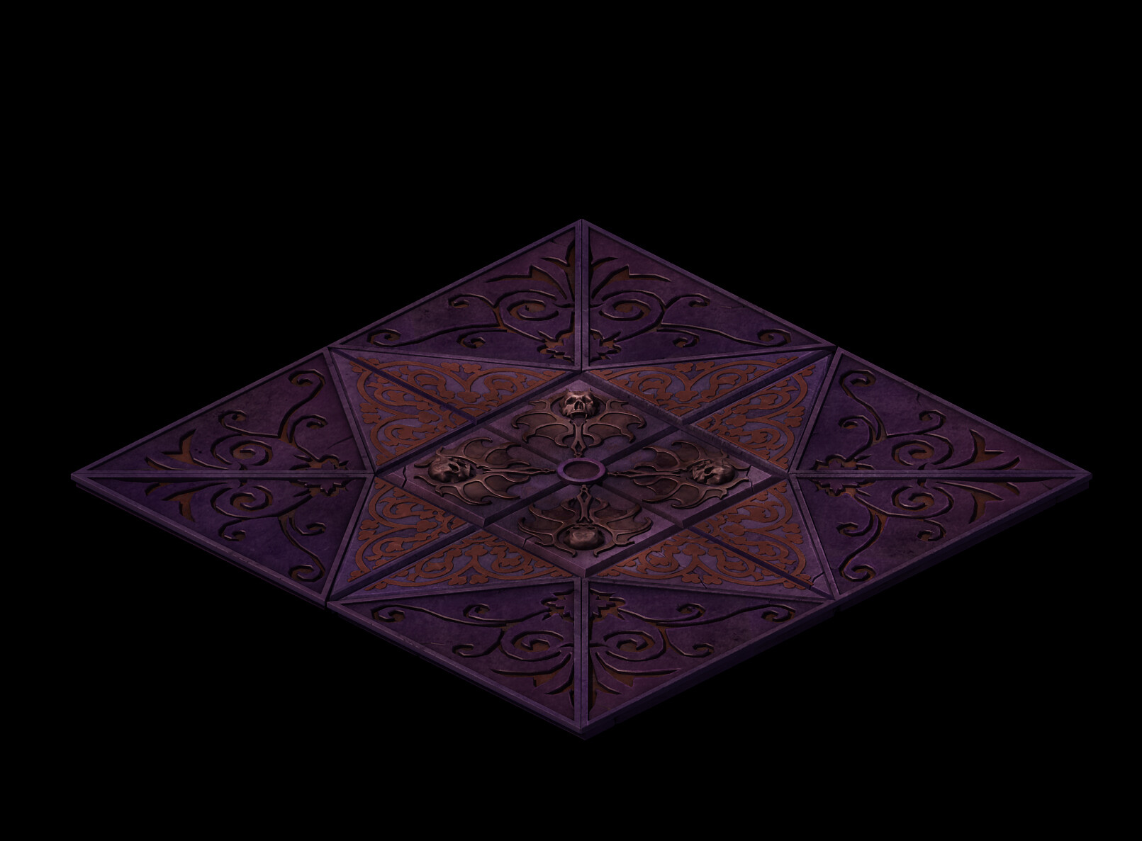 ArtStation - Evil Creature - Advanced Floor Tile 03 | Game Assets