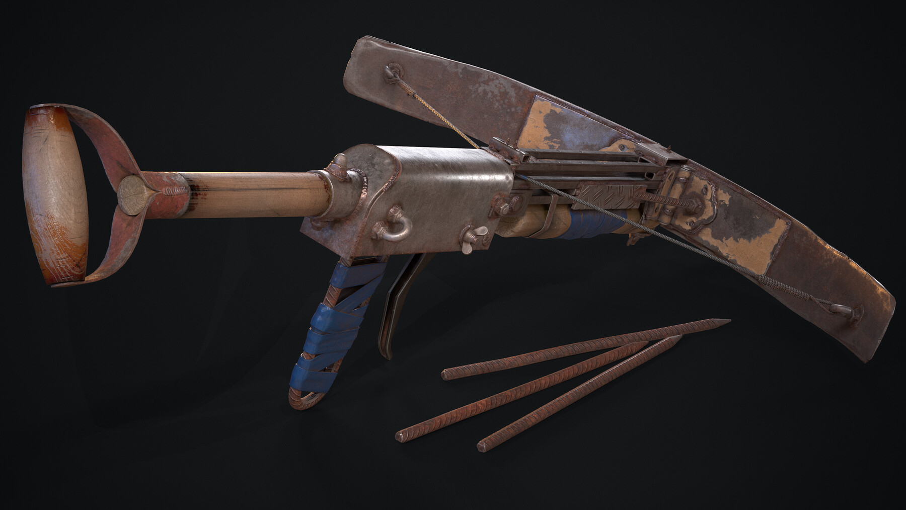 ArtStation - Post Apocalyptic Crossbow - Game Res | Game Assets