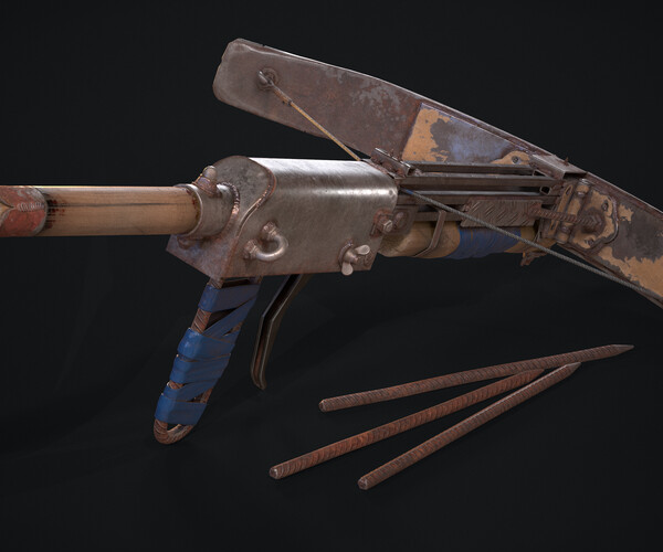 ArtStation - Post Apocalyptic Crossbow - Game Res | Game Assets