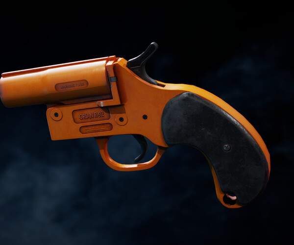 ArtStation - Flare Gun (Real Time Asset) | Game Assets