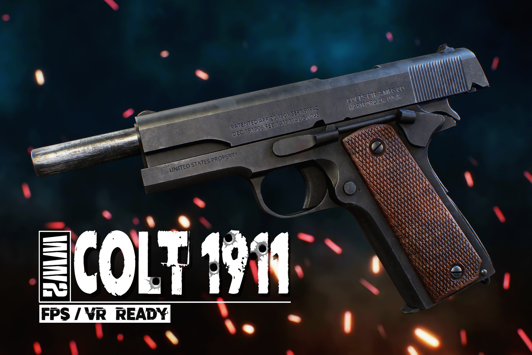 ArtStation - Colt 1911 (Real Time Asset) | Game Assets