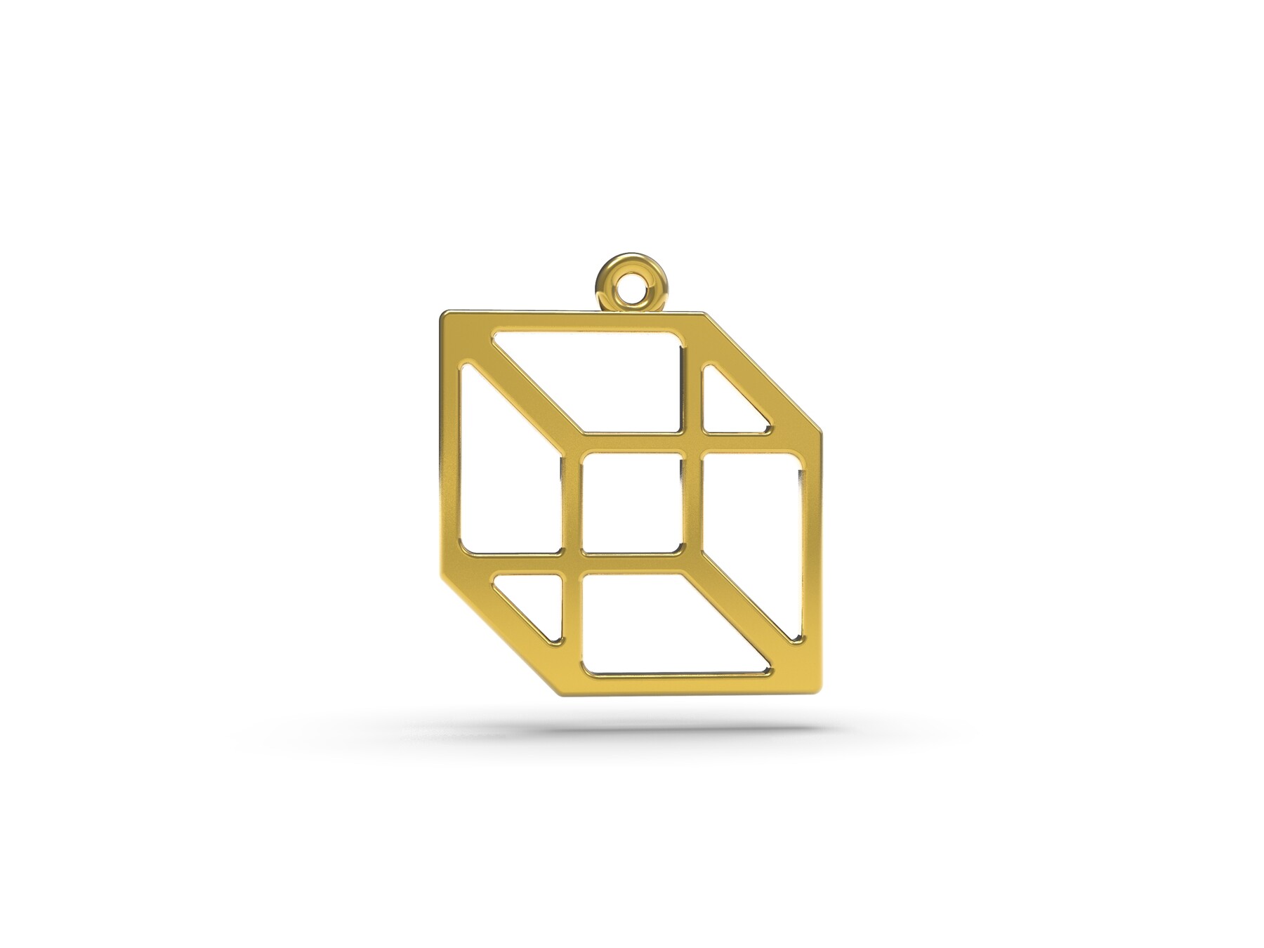 ArtStation - Necker cube pendant 3D print model | Resources