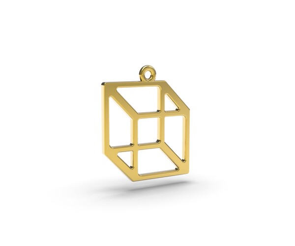 ArtStation - Necker cube pendant 3D print model | Resources