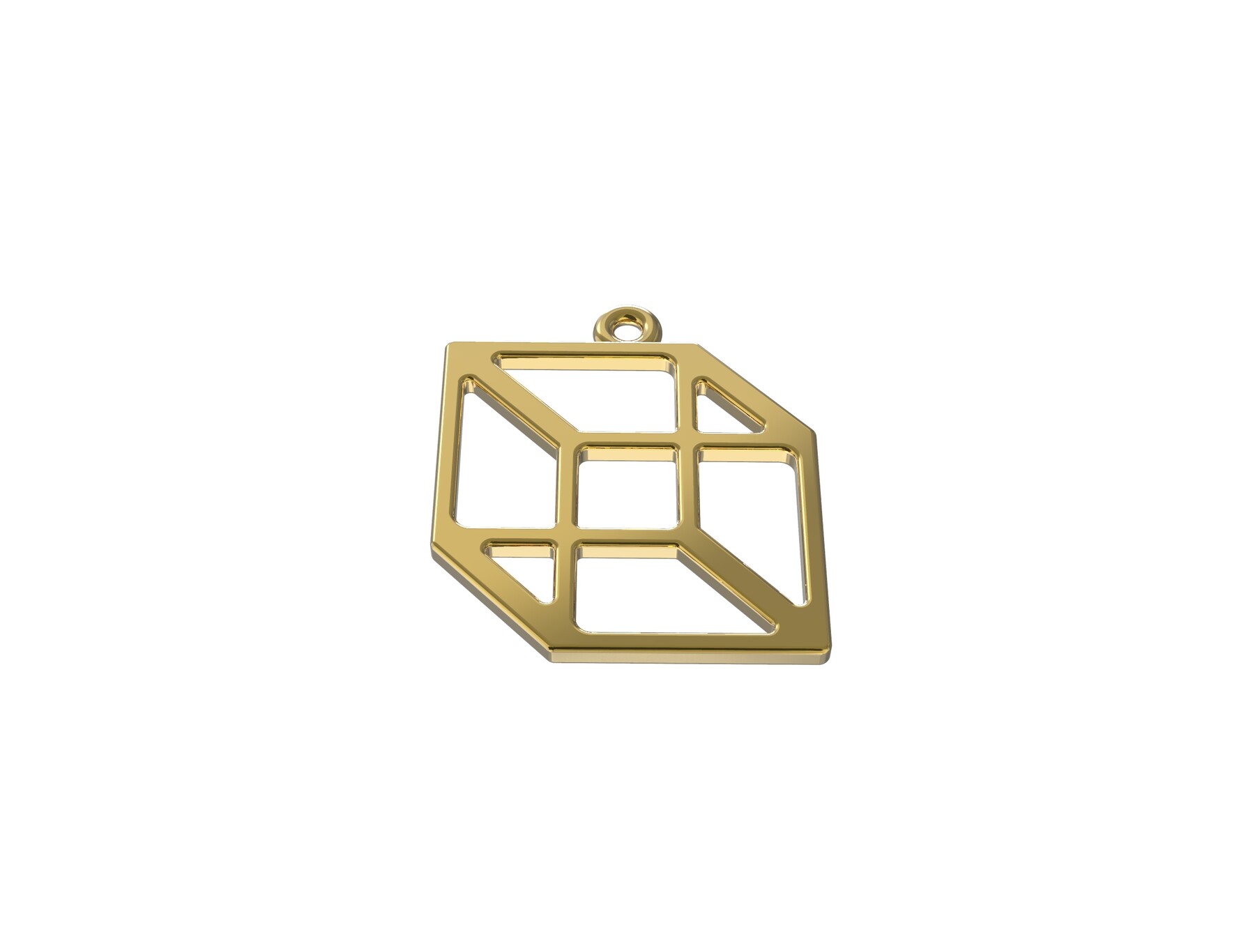 ArtStation - Necker cube pendant 3D print model | Resources