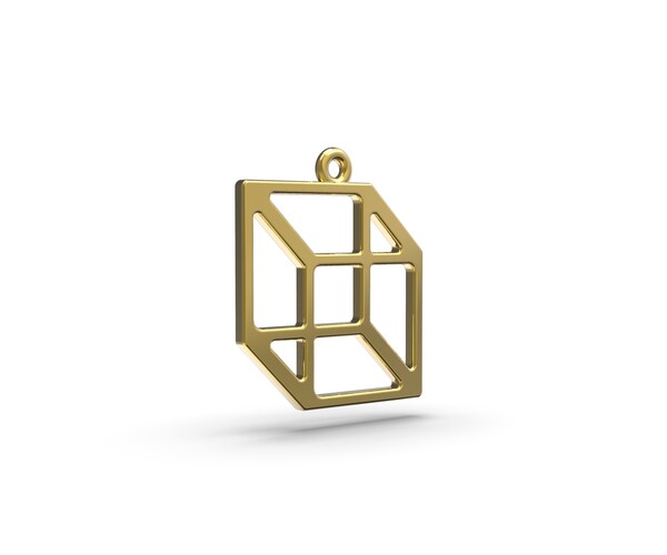 ArtStation - Necker cube pendant 3D print model | Resources
