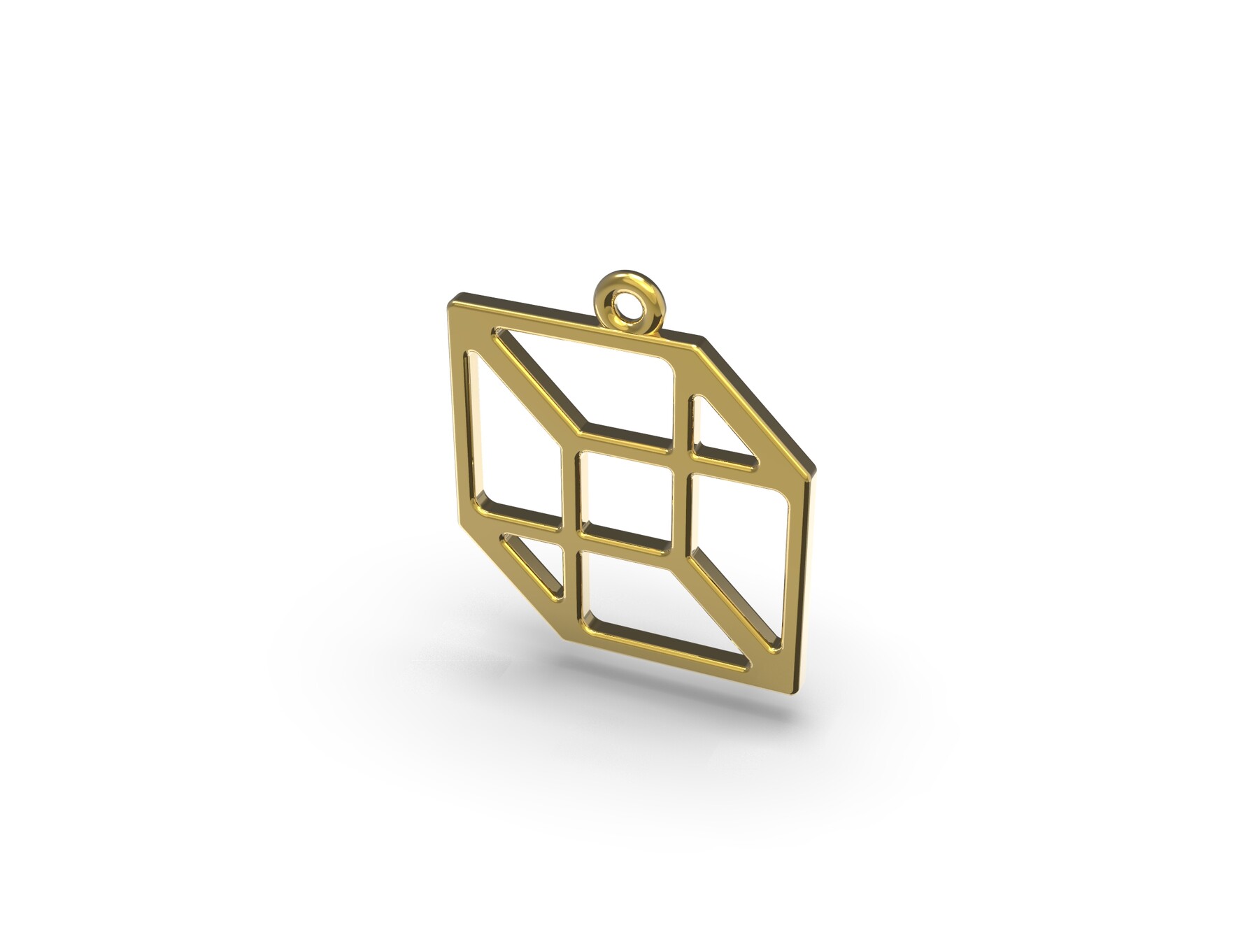 ArtStation - Necker cube pendant 3D print model | Resources