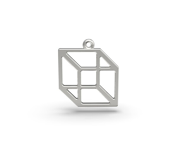 ArtStation - Necker cube pendant 3D print model | Resources