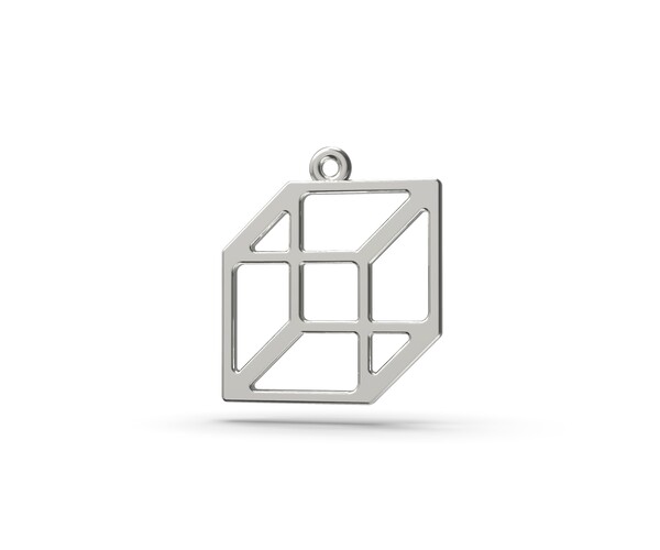 ArtStation - Necker cube pendant 3D print model | Resources