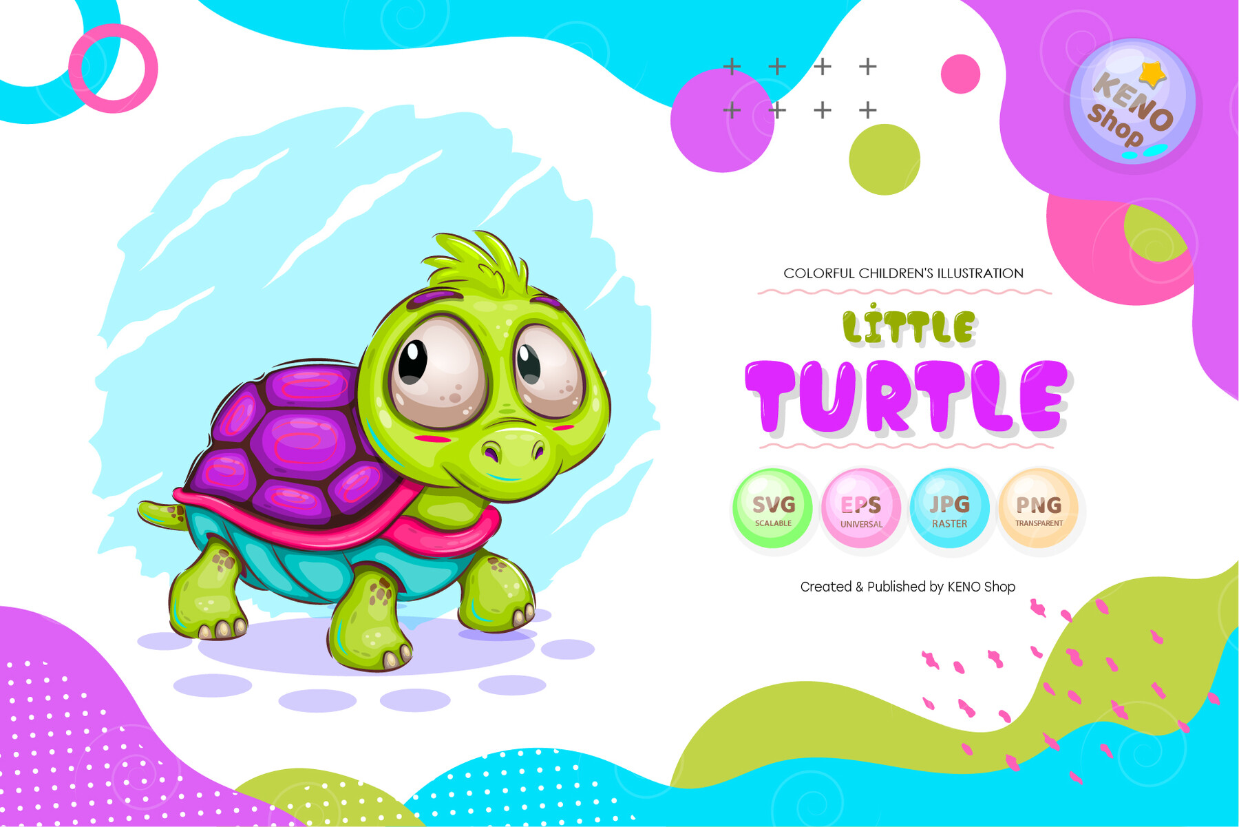 ArtStation - Little cartoon turtle. | Artworks