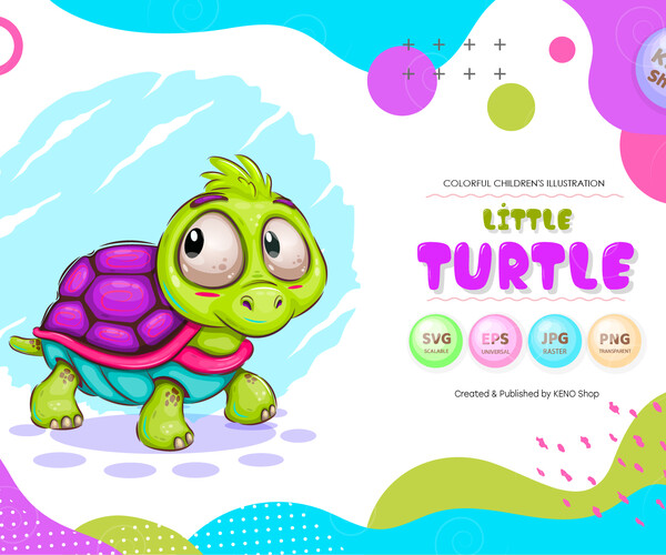 ArtStation - Little cartoon turtle. | Artworks
