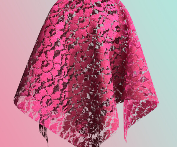ArtStation - Pink flowers lace PBR texture | Resources