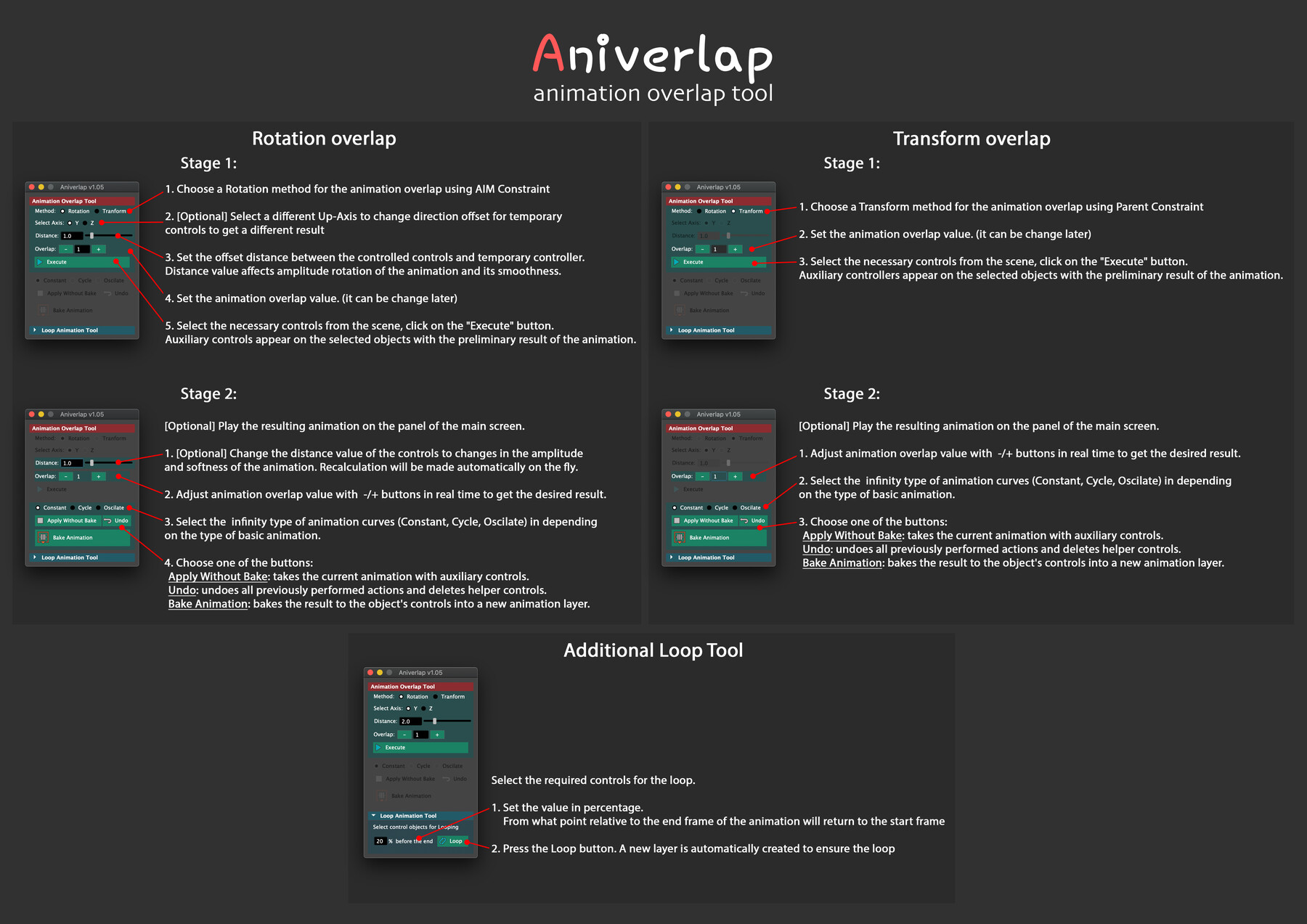 ArtStation - Aniverlap. Animation Overlapping Tool for Maya | Resources
