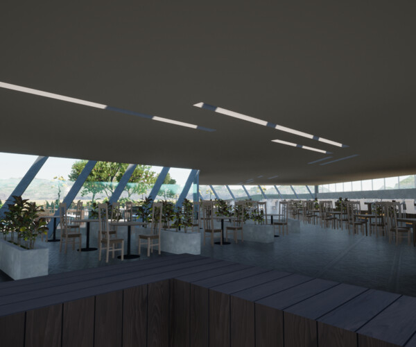 ArtStation - Revit 100 Person Restaurant and Café 3D model | Resources