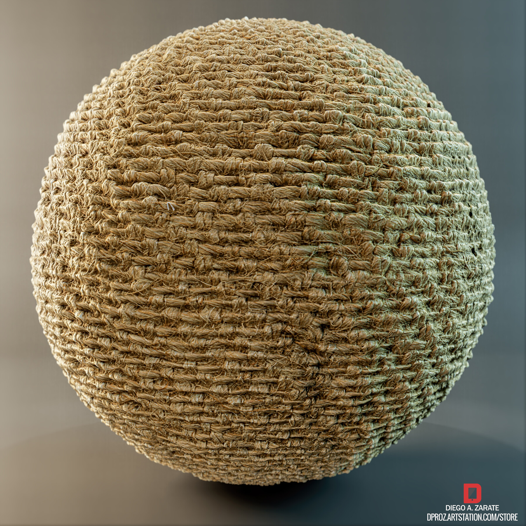 ArtStation - PBR - ROPE INTERWOVEN / INTERLACED - 4K MATERIAL | Game Assets
