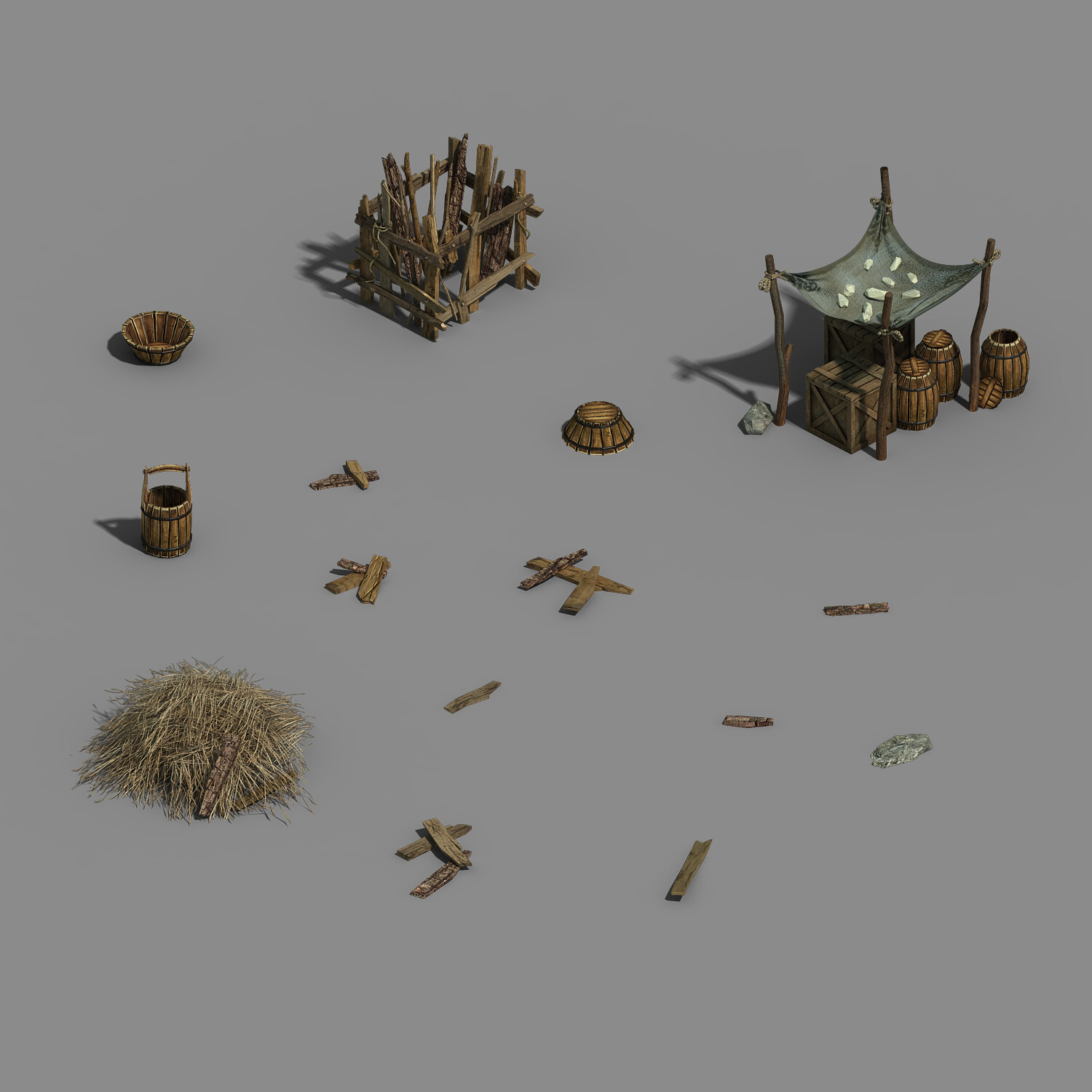 ArtStation - Common objects - Prairie - Sundries 01 | Game Assets